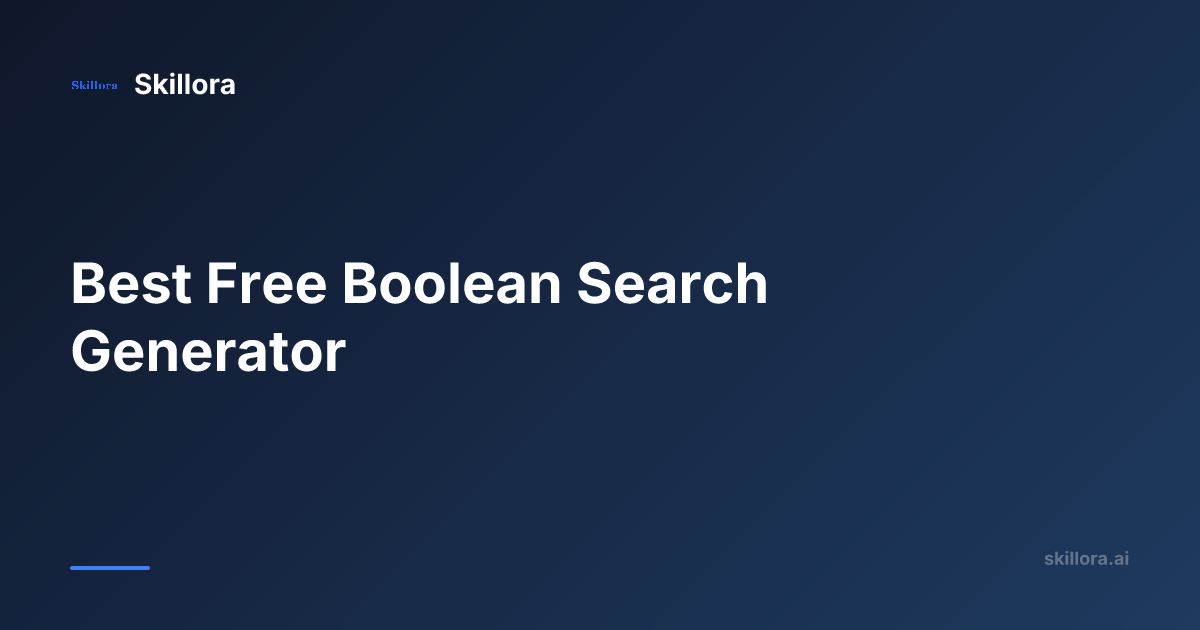 Free Boolean Search Generator | Build Boolean Strings Instantly